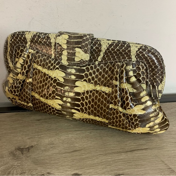Angel Jackson | Bags | Angel Jackson Genuine Snakeskin Animal Print ...